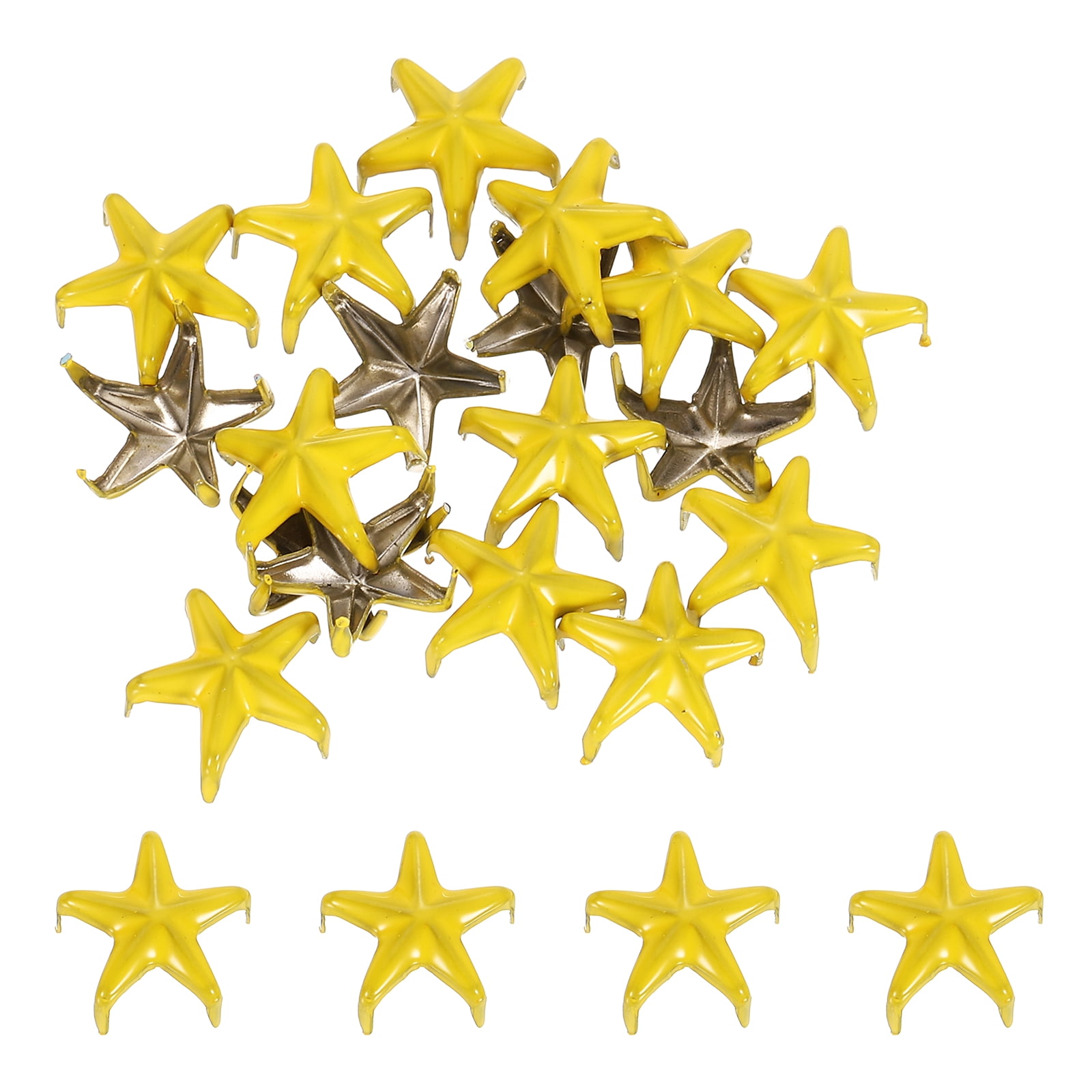 50Pcs Star Studs Rivets, 10mm Metal 5-Claw Nailhead Punk Rivet Stud ...