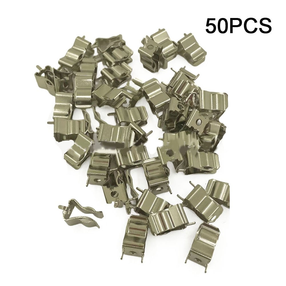 50Pcs Straight Fuse Holder with Clip Copper Clip Fuse Head 10X38mm ...