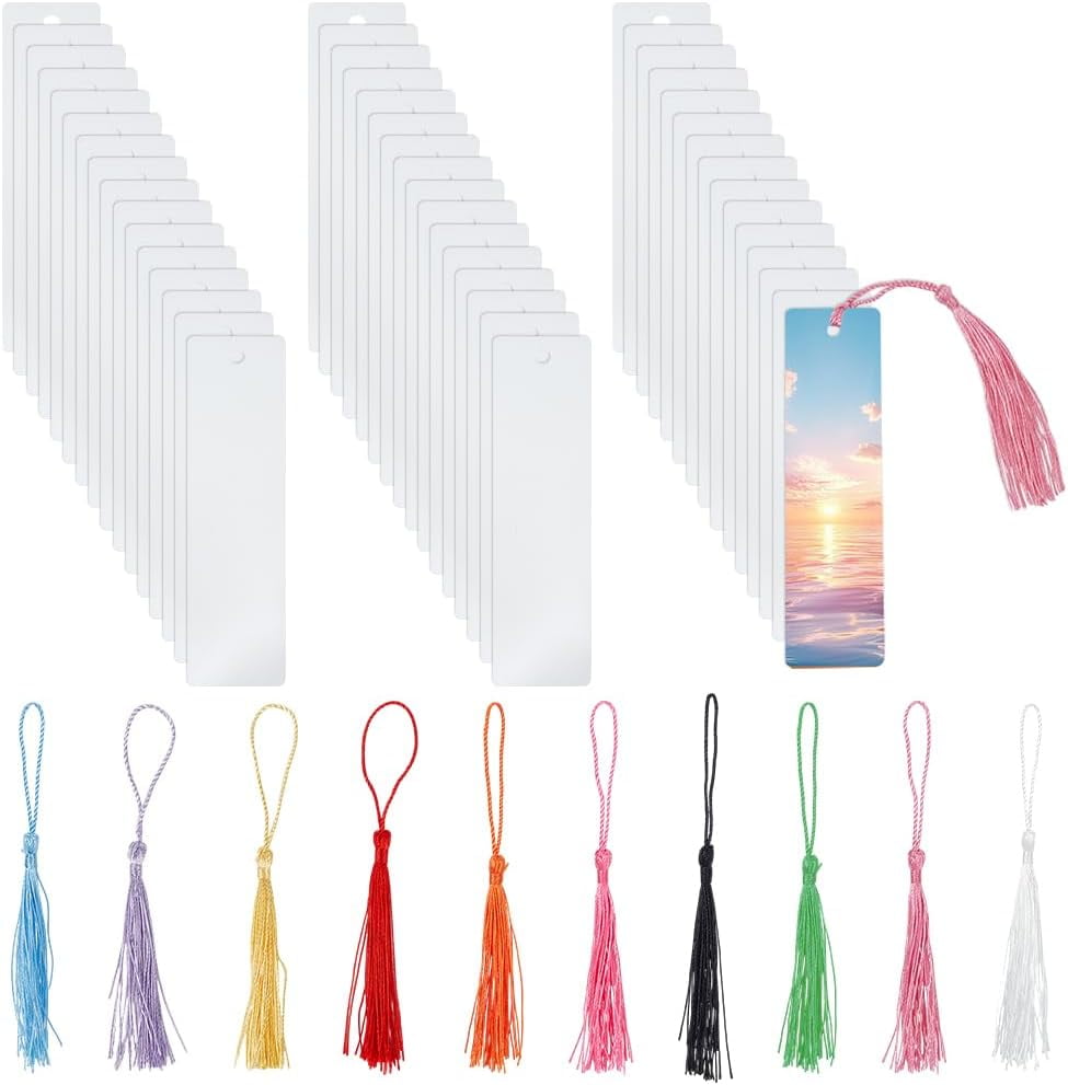 50Pcs Sublimation Blank Bookmark Heat Transfer Metal Bookmarks ...