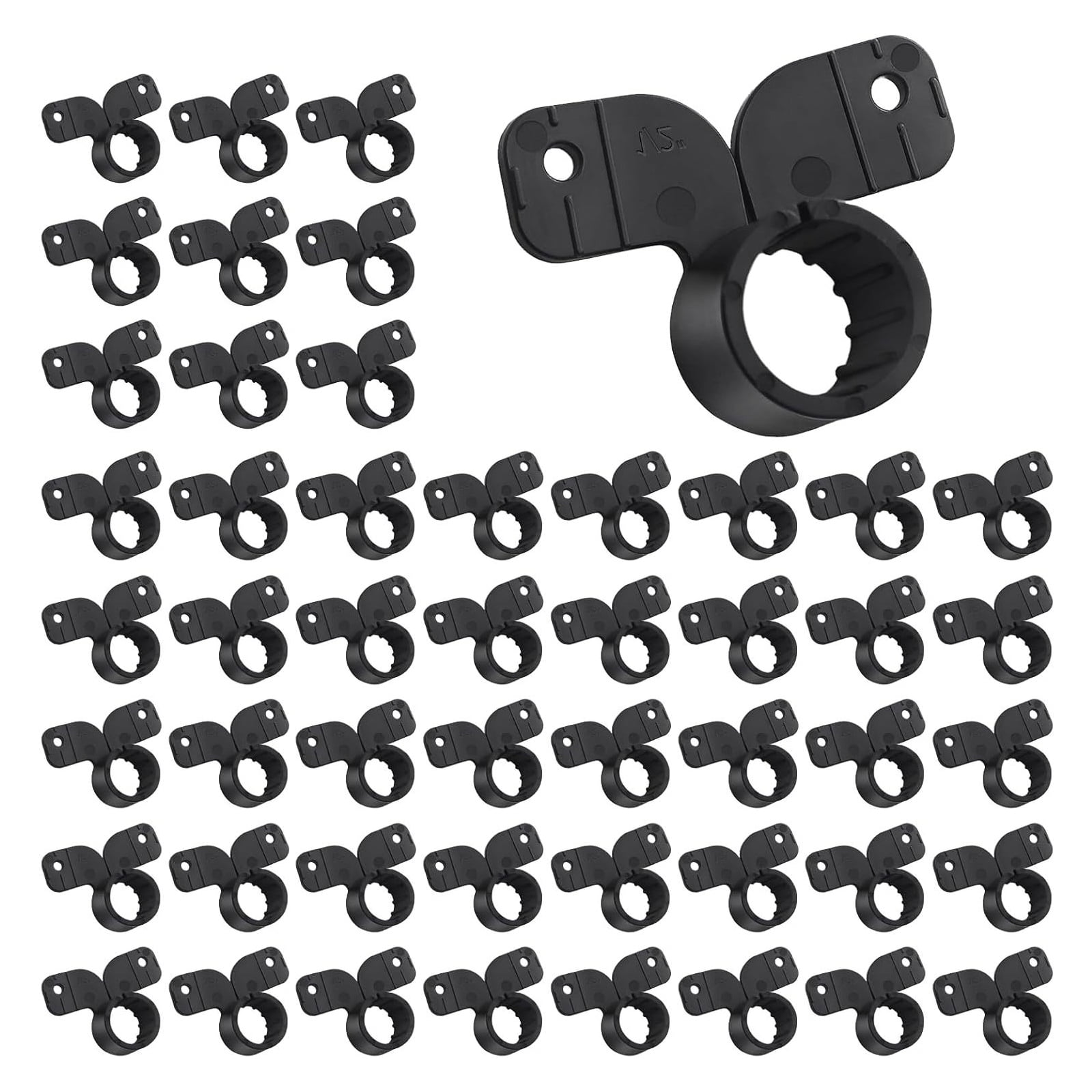 50Pcs Suspension Pipe Clamps Butterfly Type Tubing Clamps Pipe Bracket ...