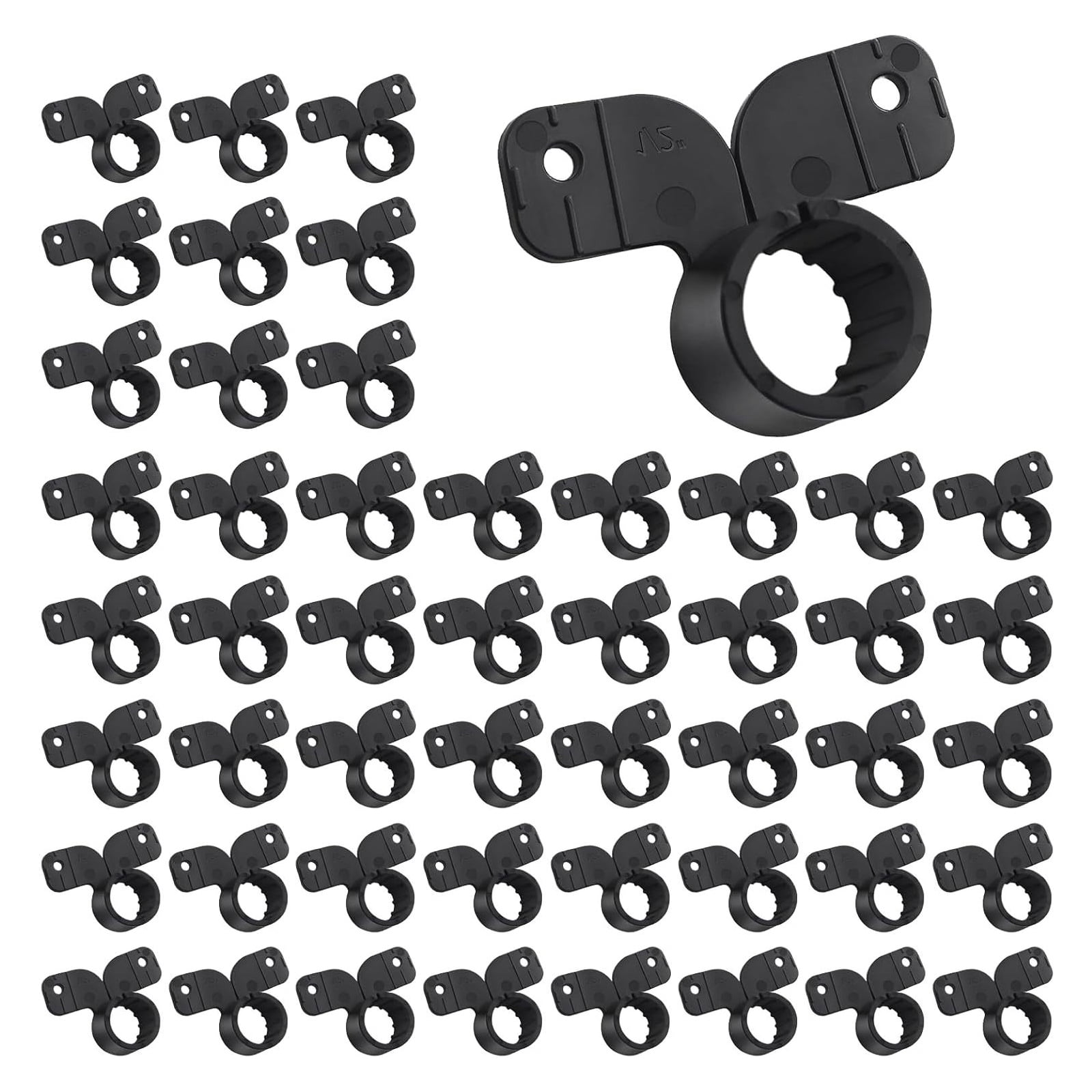 50Pcs Suspension Pipe Clamps Water Tube Hose Clamp Butterfly Type ...