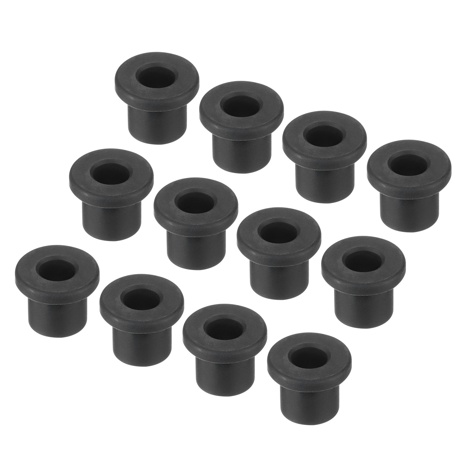 50Pcs T Shape Rubber Grommet Mount Dia 10mm ID 6mm H 11mm Black Seal ...
