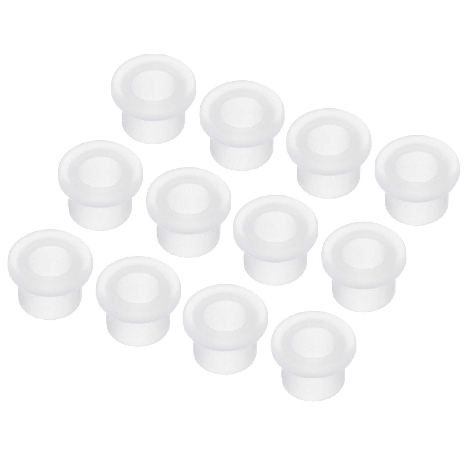 50Pcs T Shape Rubber Grommet Mount Dia 6.5mm ID 4.5mm H 6mm Transparent ...