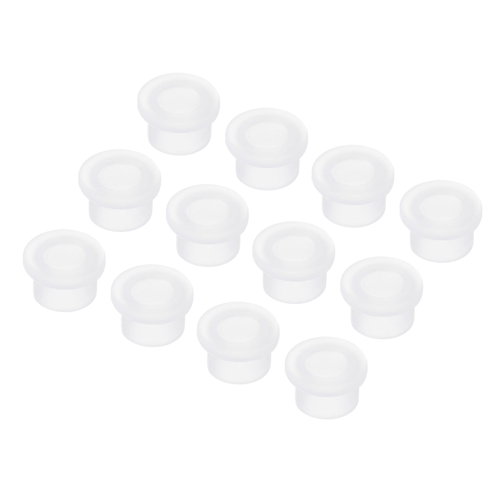 50Pcs T Shape Rubber Grommet Mount Dia 9.5mm ID 6.5mm H 8mm Transparent ...