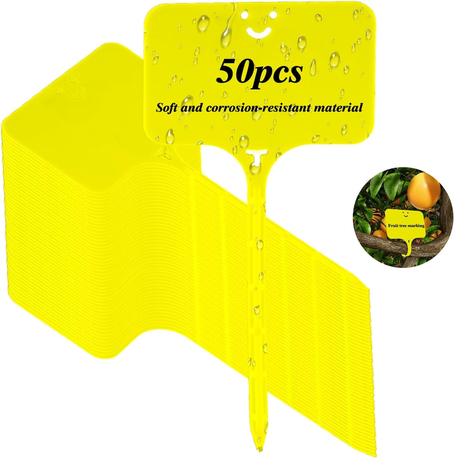 50Pcs T-Type Plastic Plant Labels Waterproof Re-Usable Nursery Flower ...