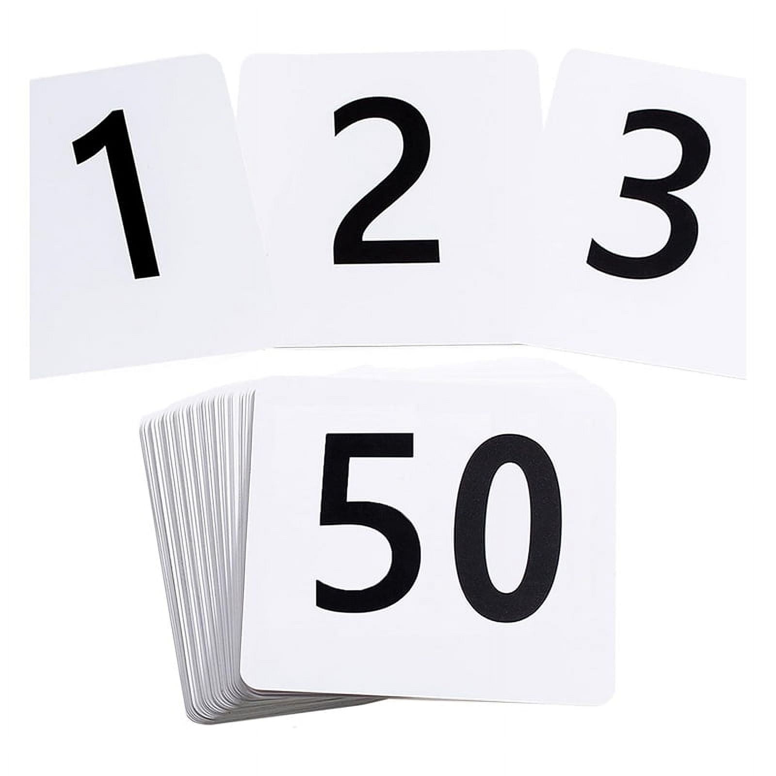 50Pcs Table Numbers 1-50, 3.7x4 Inch Table Numbers, Double Sided Table ...