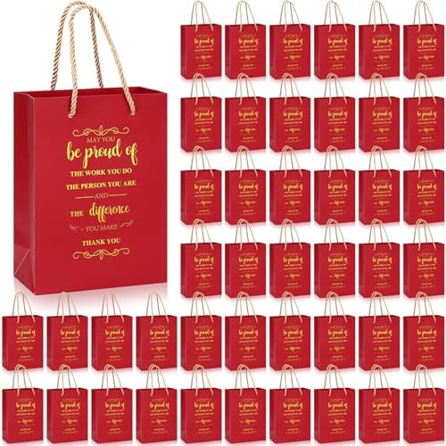 50Pcs Thank You Gifts Bags Employee Appreciation Pape Bags Bulk 5.9 x 3 ...