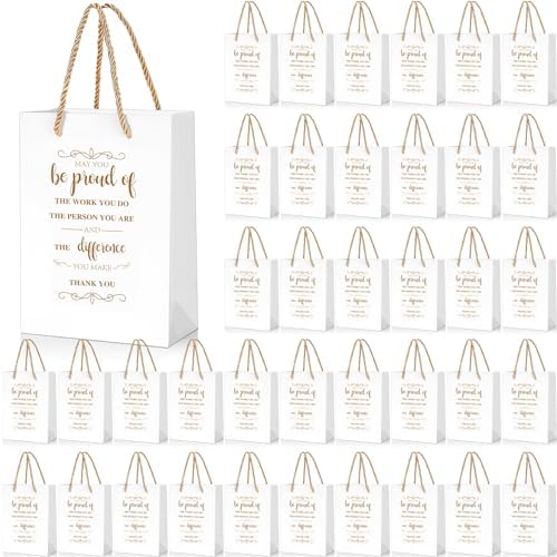 50Pcs Thank You Gifts Bags Employee Appreciation Pape Bags Bulk 5.9 x 3 ...