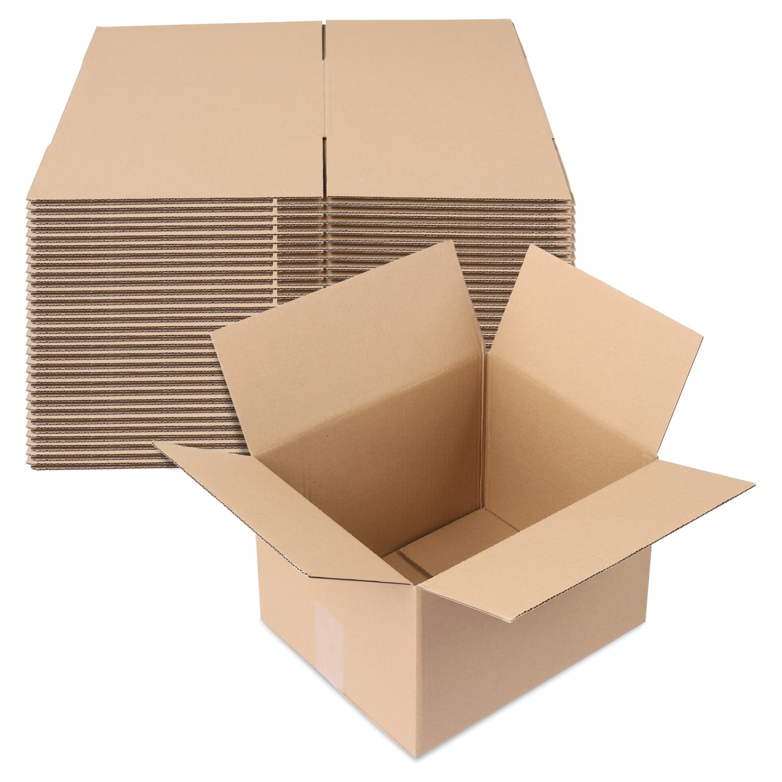 50Pcs Thick 3mm Corrugated Cardboard Box in Kraft Paper Color, 12 "x 10 ...