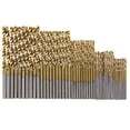 50Pcs Titanium Coated Hss High Speed Steel Drill Bit Set Tool 1/1.5/2/2 ...