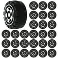 50Pcs Toy Car Wheels for Kids Use Black Plastic DIY Assemble Wheels to ...