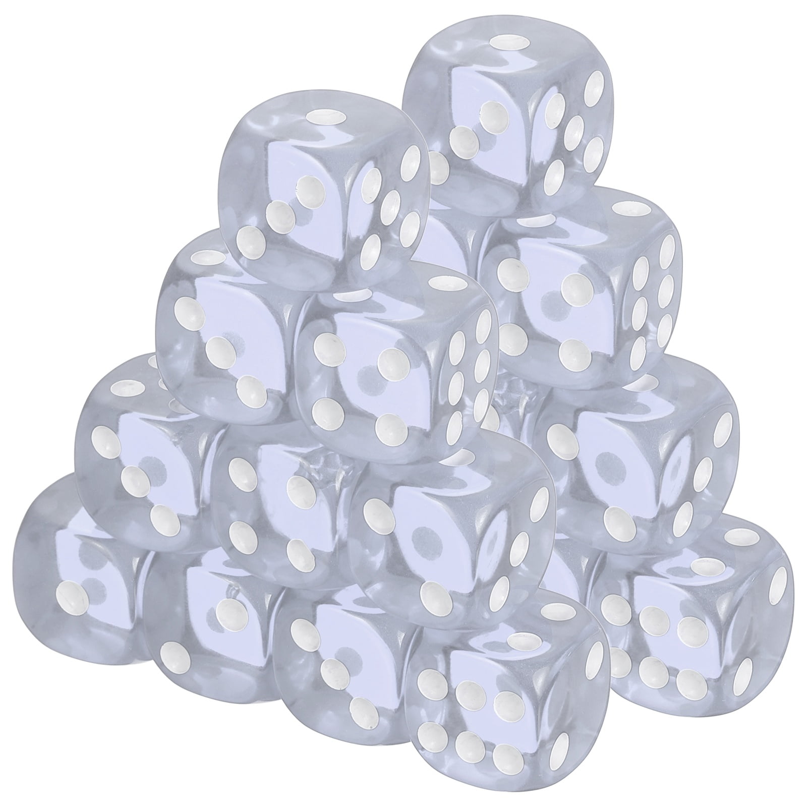 50Pcs Translucent Polyhedral Dice 16mm Square Dice W Rounded Edge ...
