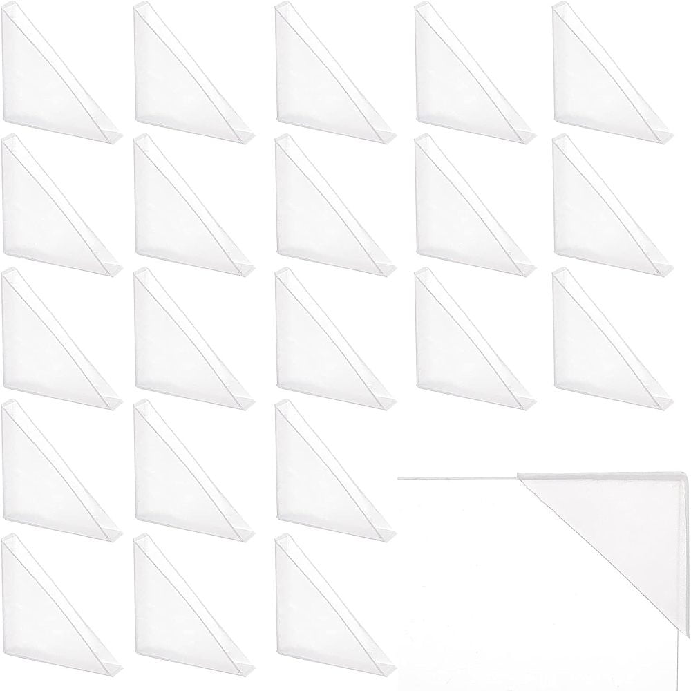 50Pcs Transparent Photo Corners 4.9×2.35cm Clear Plastic Corner ...