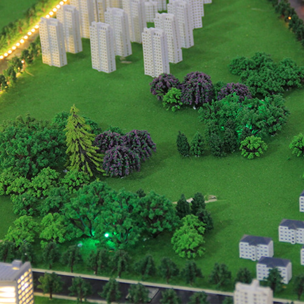 50Pcs Trees Model Train Railroad Wargame Diorama Scenery Landscape ...