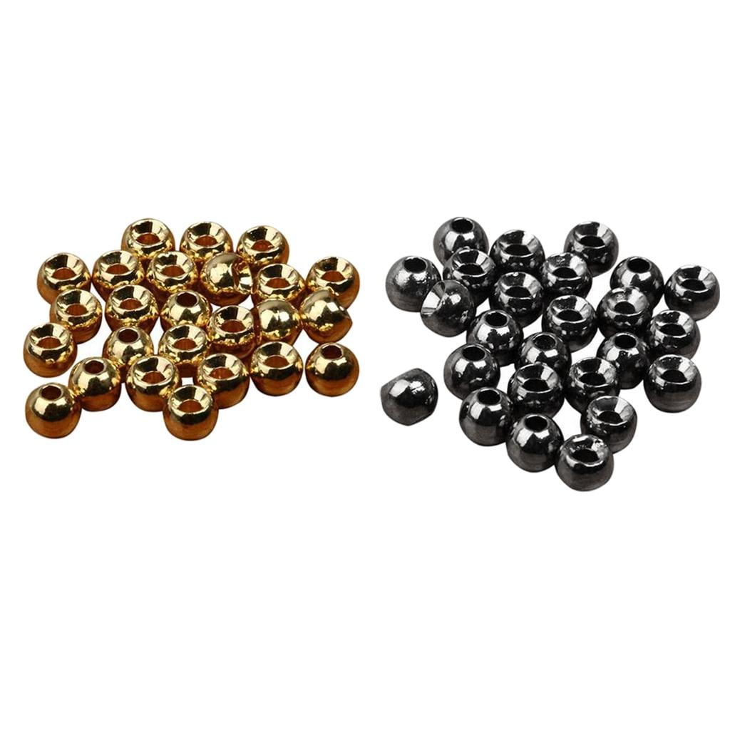 50Pcs Tungsten Tying Beads Lure Making DIY Deep Sinking 3.3mm - Walmart.com