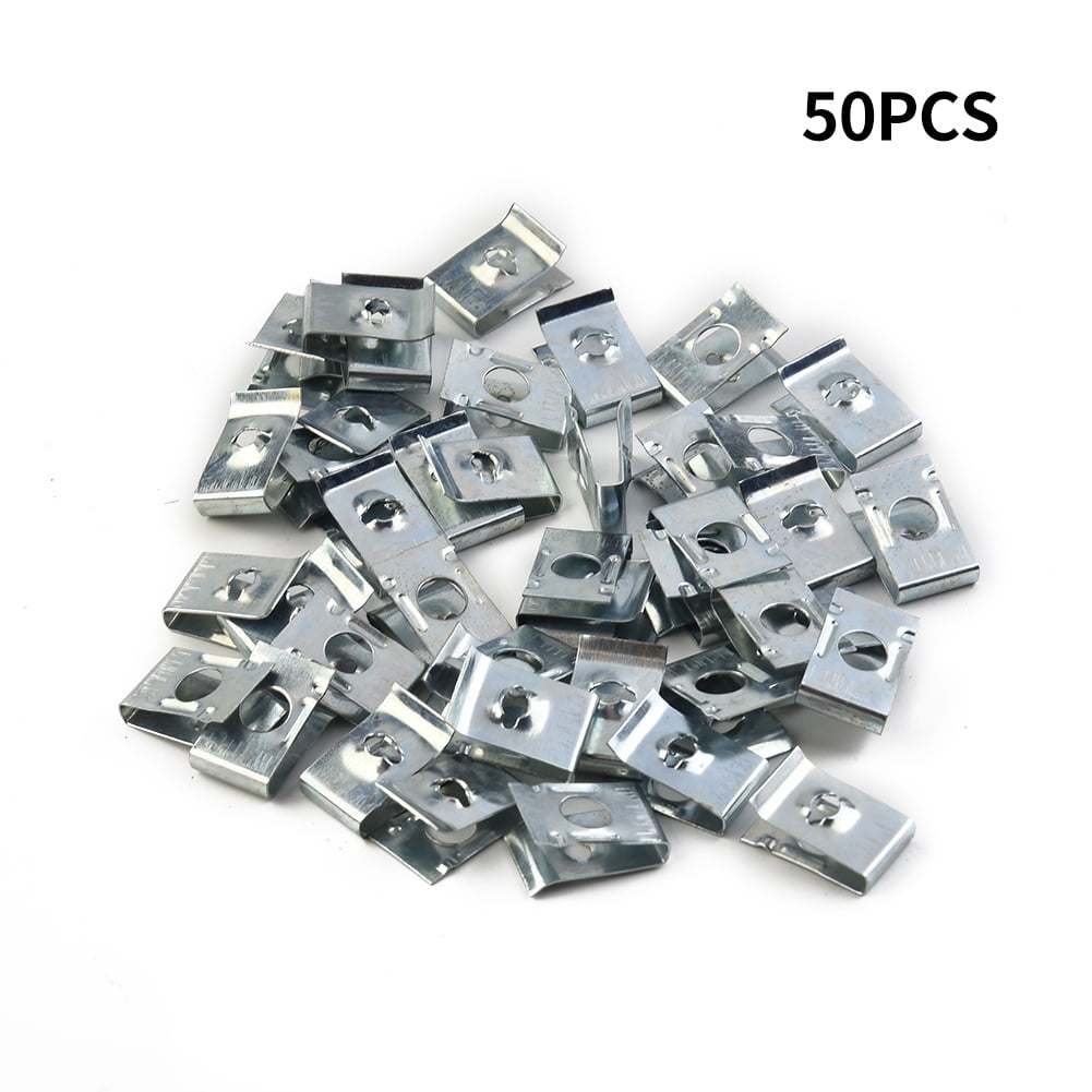50Pcs Universal Car Speed Fasteners U-nuts Thread Screws Fenders ...