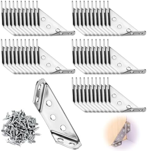 50Pcs Universal Stainless Steel Furniture Corner Connector – Heavy-Duty ...