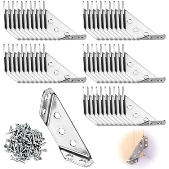 50Pcs Universal Stainless Steel Furniture Corner Connector – Heavy-Duty ...