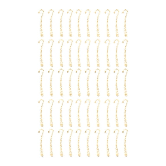 50Pcs Vintage Engraved Bookmarks Metal Hook Bookmarks Hairpin Hook Book ...