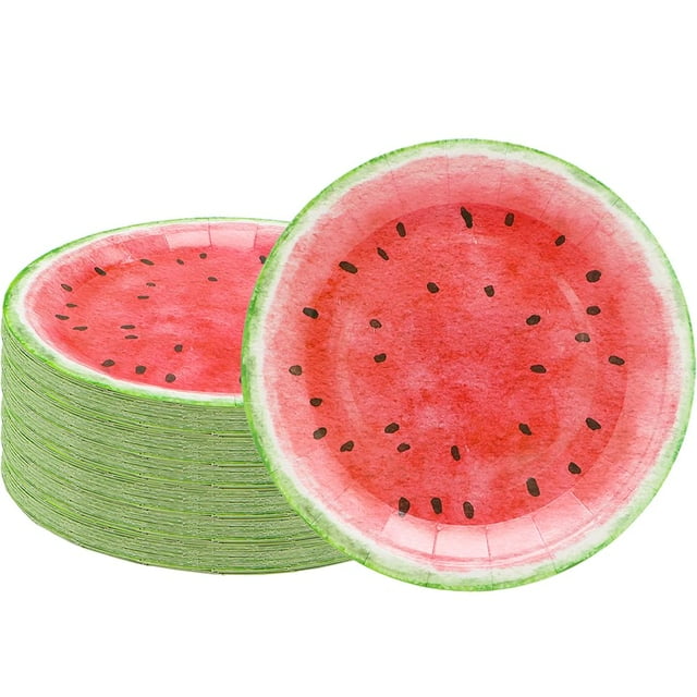 50Pcs Watermelon Party Supplies MMF7 Watermelon Paper Plates,7"Sweet ...