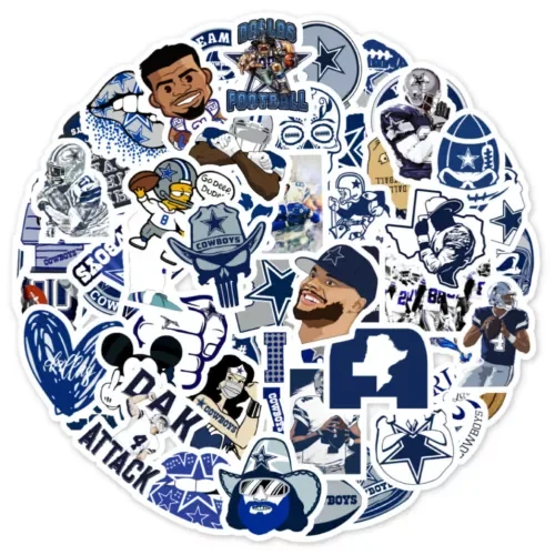 50Pcs Waterproof Vinyl Stickers Dallas Cowboys Nfl Football Phone ...