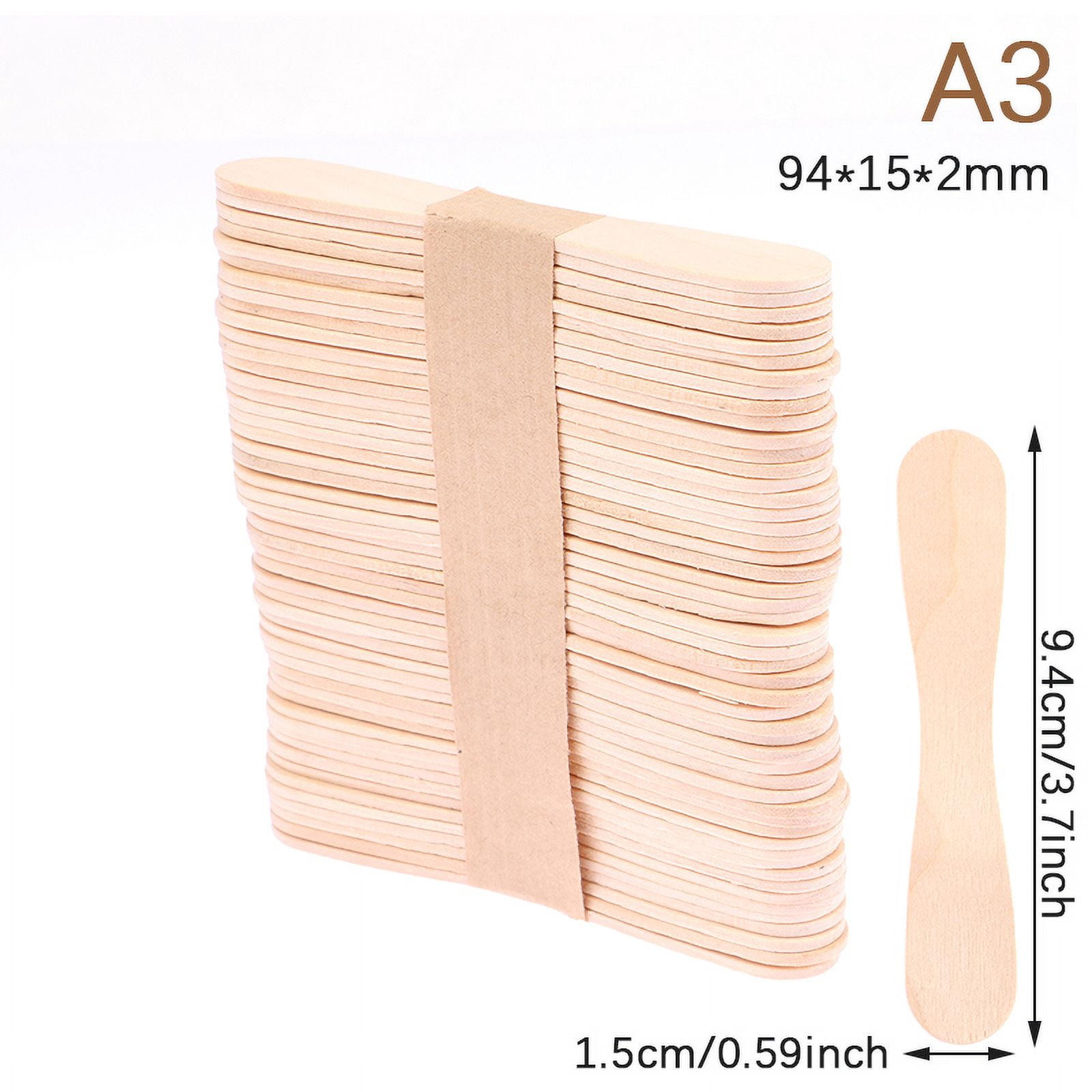 50Pcs Wax Waxing Disposable Sticks Wood Tongue Depressor Spatula Woman ...