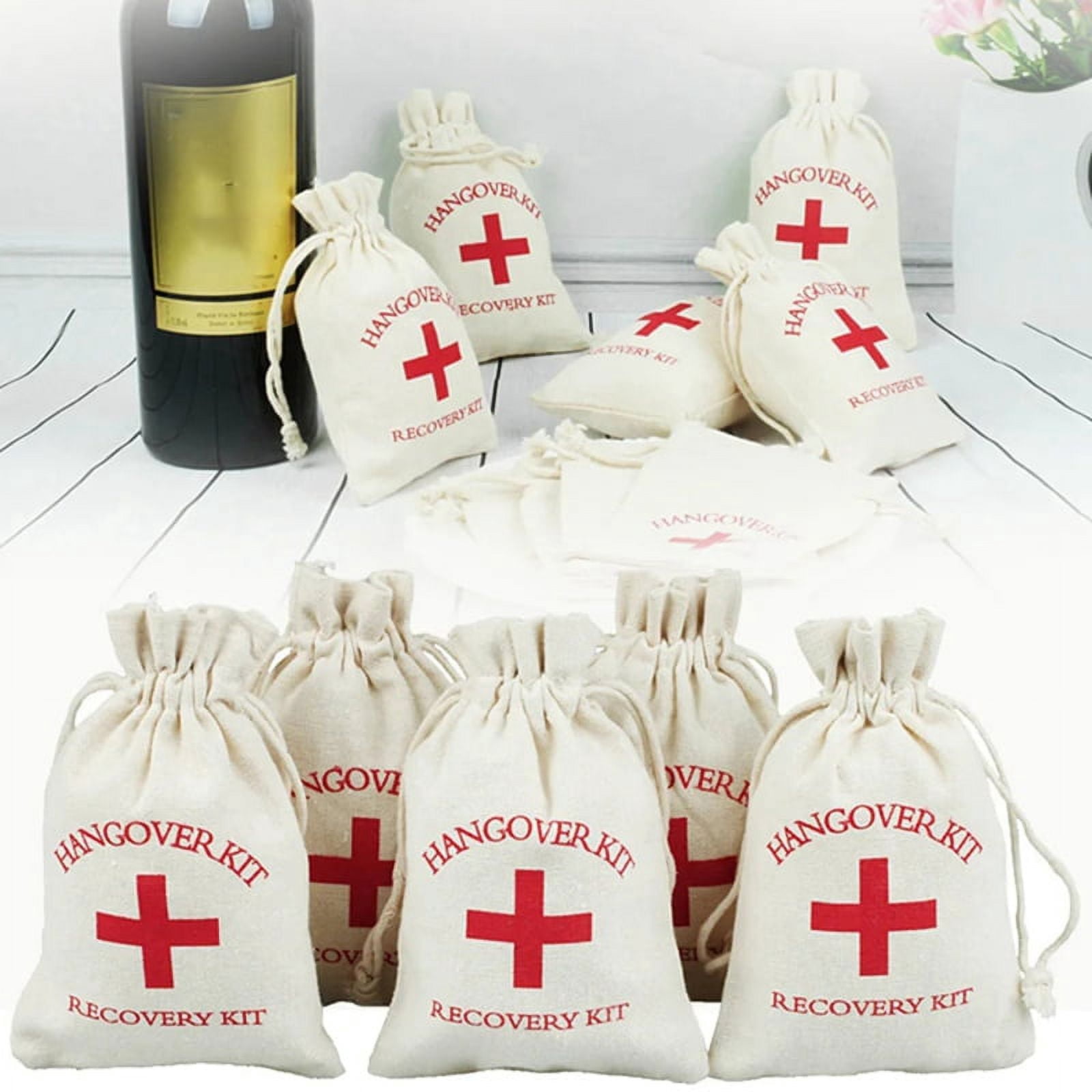 50Pcs Wedding Favor Holder Bag Kit Bags for Guests Gift Red Cotton ...