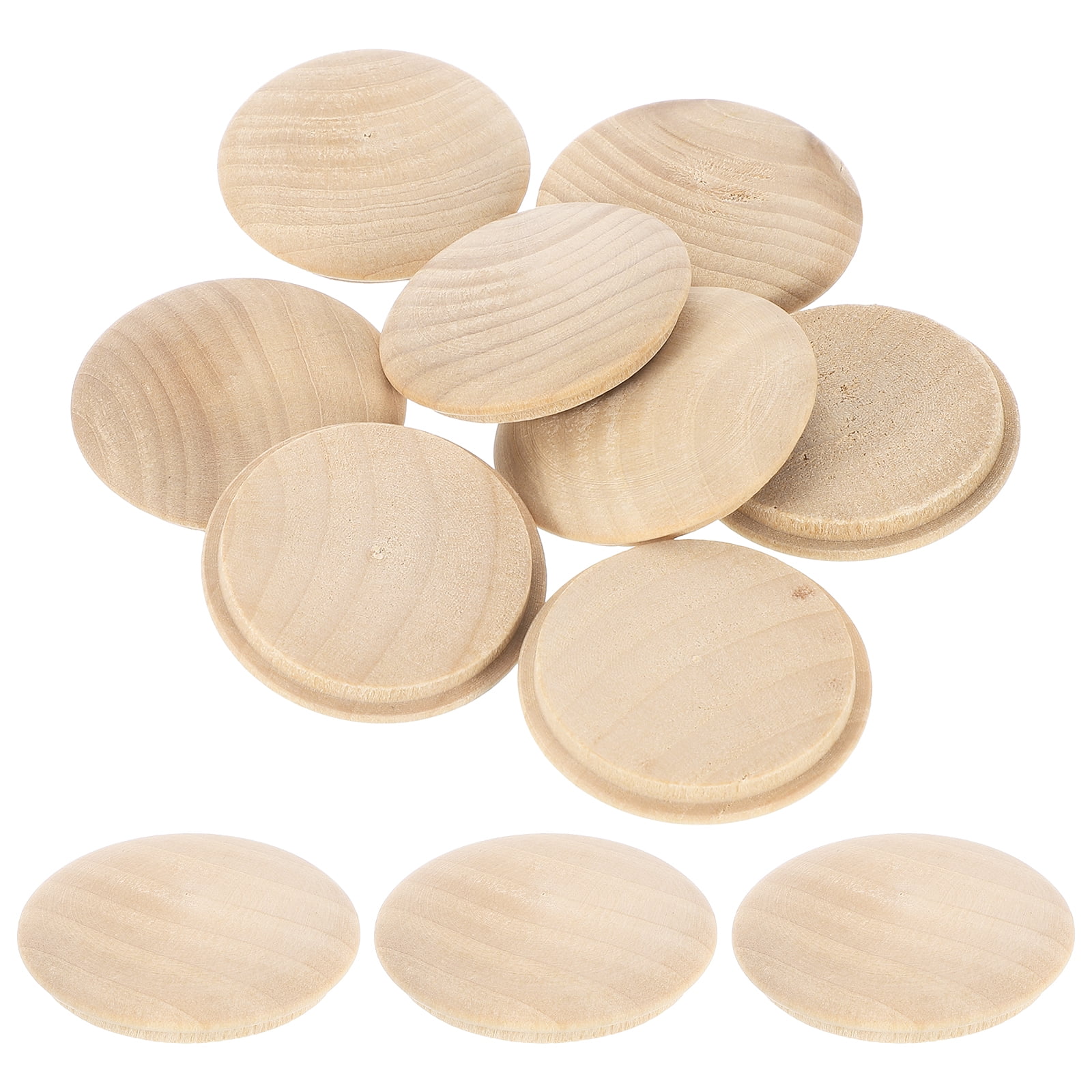 50Pcs Wood Button Plugs, 40mm / 1.57" Hardwood Screw Hole Plug Mushroom ...