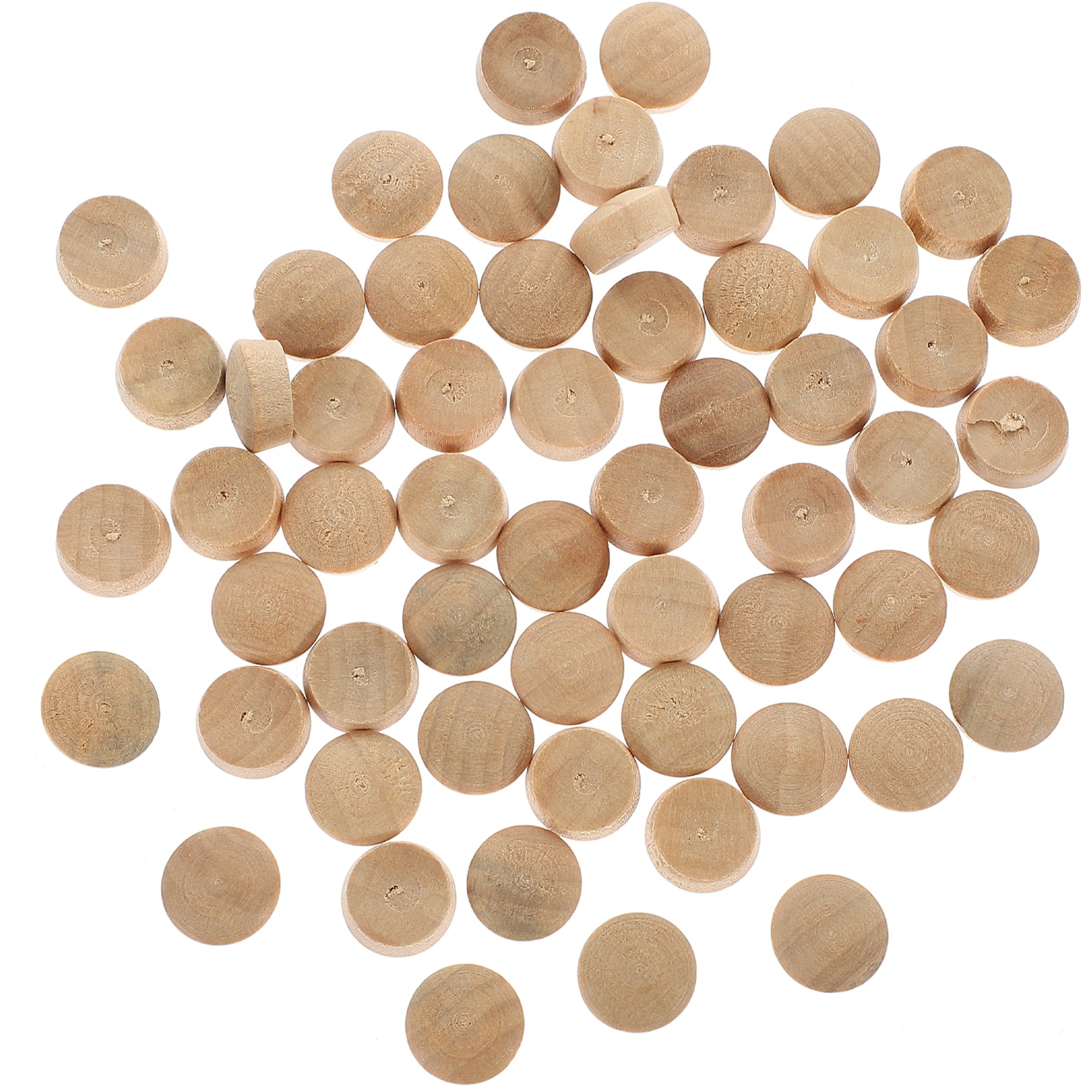 50 Beige Wood Plugs for Screw Holes Decorative Furniture Hole Covers ...