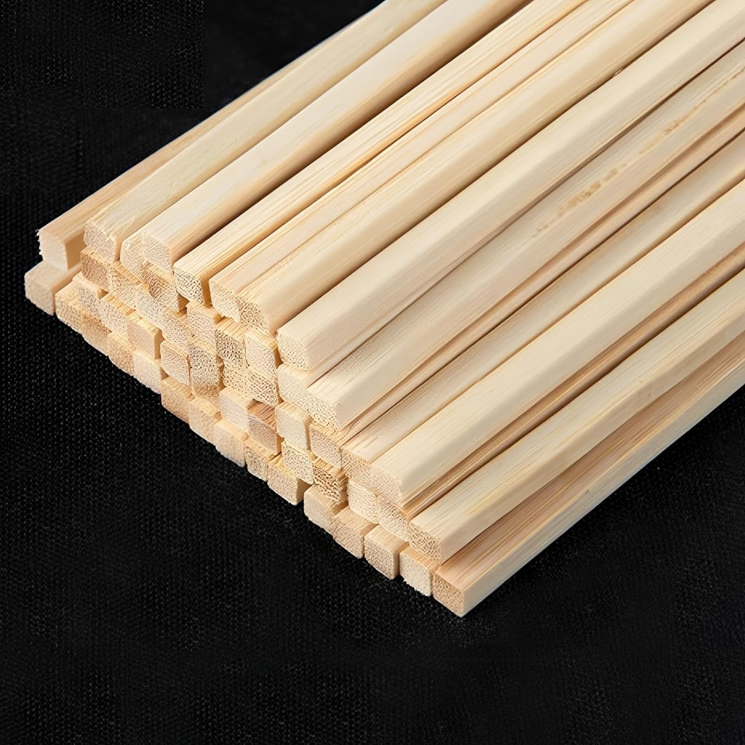 50Pcs Wooden Sticks for Craft Wood Sticks Square Wooden Dowels Rods ...