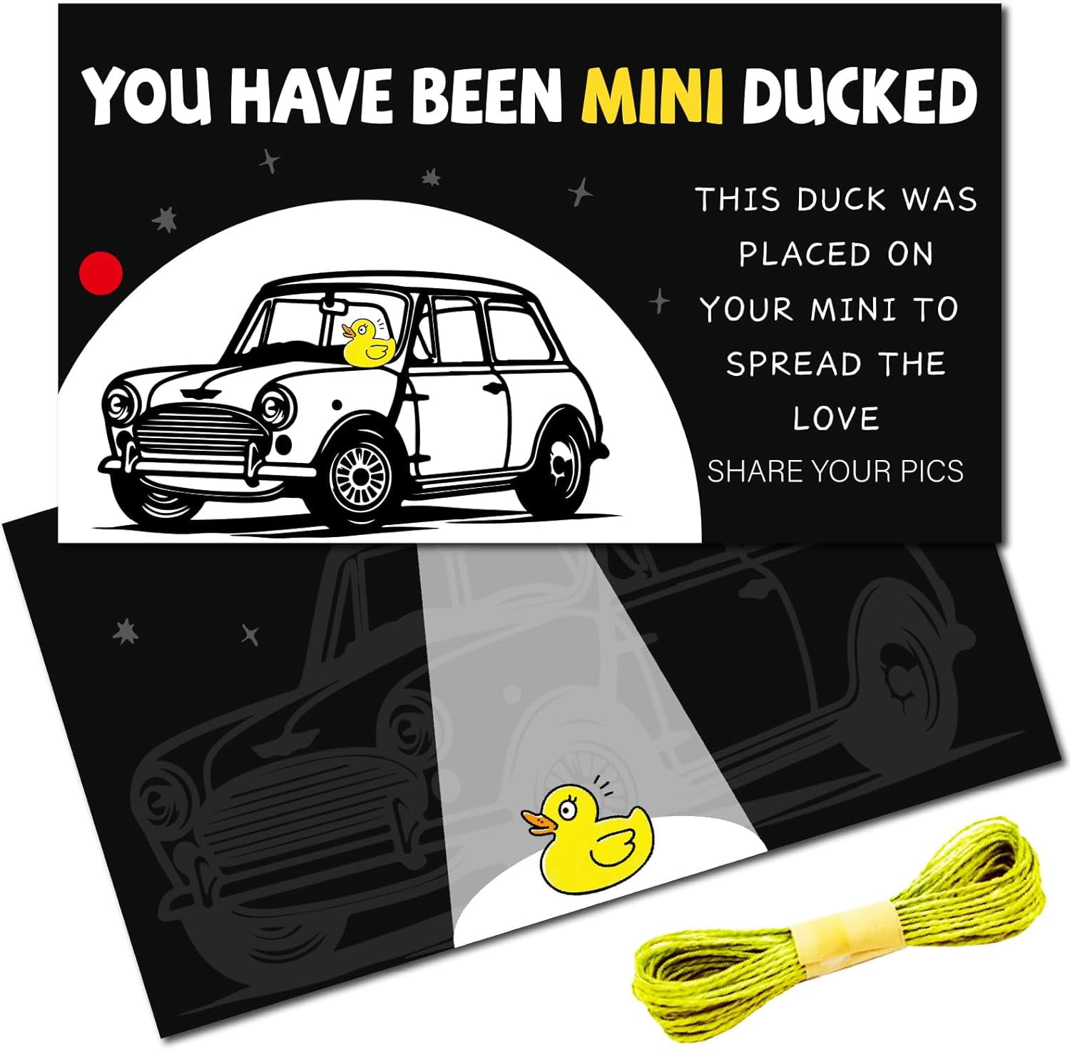 50Pcs You Have Been Ducked Cards Duck Card Paper Placed On Your Mini ...