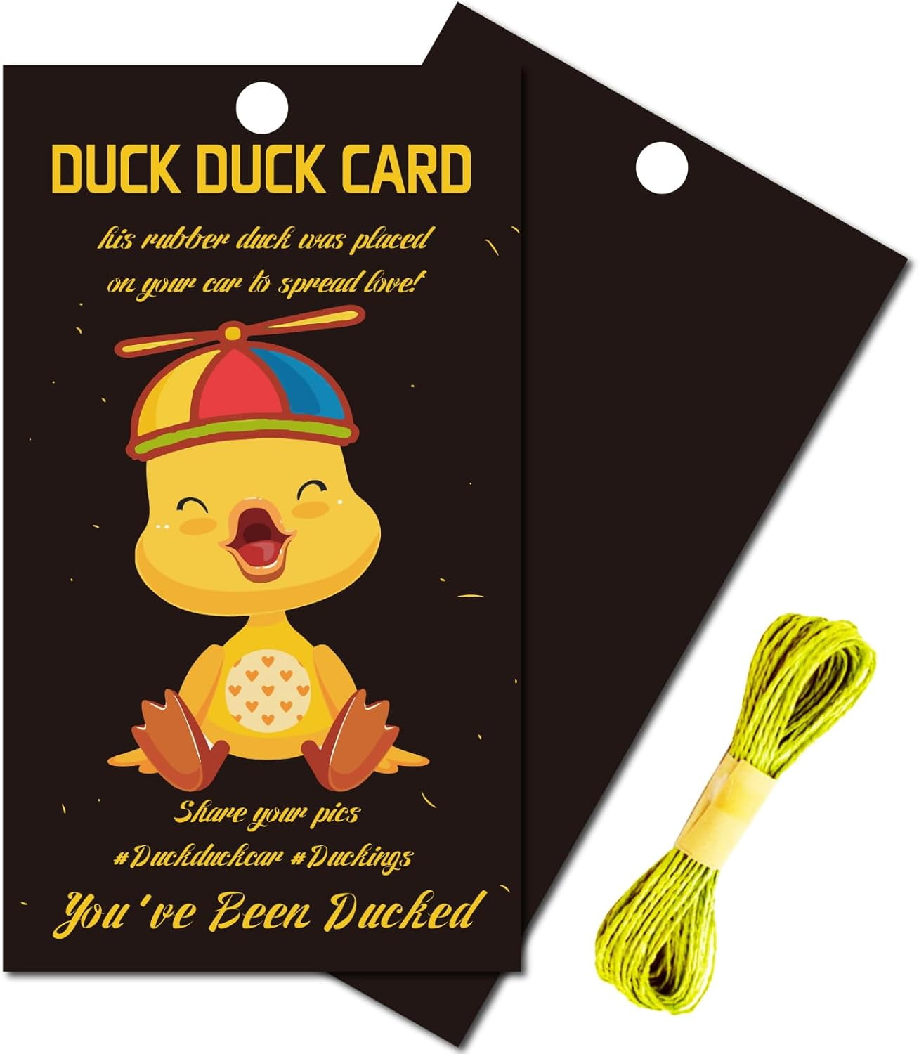 50Pcs You've been Ducked Cards Duck Tags Card Ducking Game DIY Jeep ...