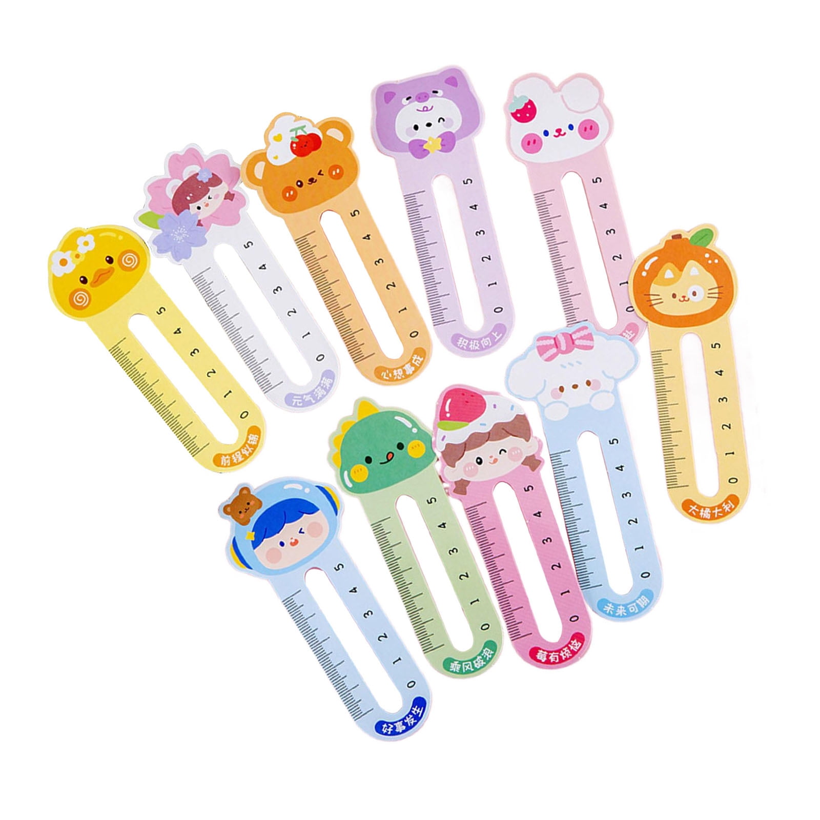50Pieces Bookmarks Ruler Paper Bookmarks with Drawing Ruler Book Page ...