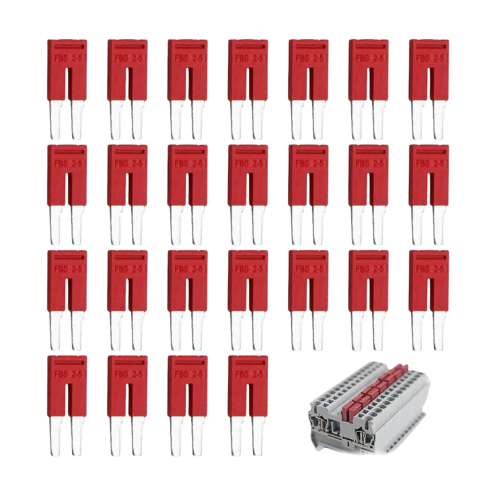 50Pieces DIN Rail Terminals Jumpers Spring Mechanism Installation Wire ...