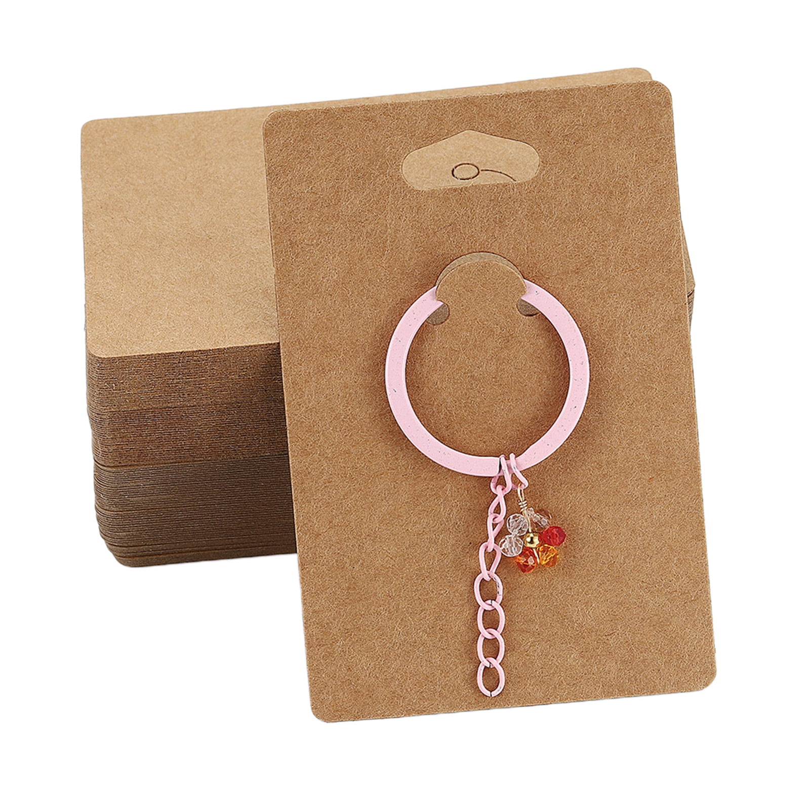 50Pieces/set Jewelry Cards for Selling Keychain Card Holder Brown Paper ...