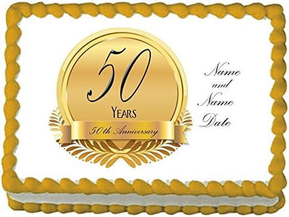 50TH ANNIVERSARY EDIBLE (Each) - ized by - Walmart.com