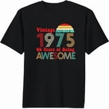 50Th Birthday Shirt Men Vintage 1975 T-Shirt Graphic Retro 50 Years Old ...