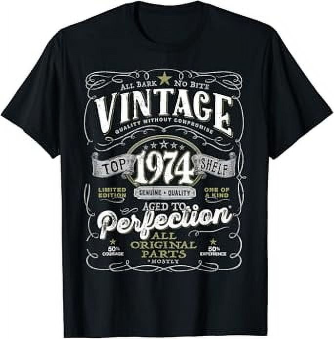 50Th Birthday Tee For Men, Vintage Birthday Gifts 1974 Aged To ...