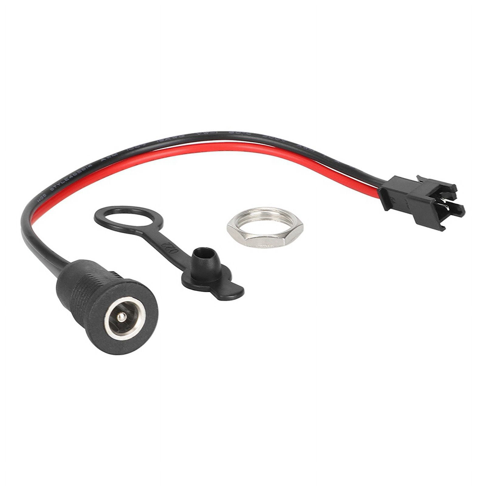 50V DC 5.5x2.1mm DC Power Socket Panel Mount Connector with Metal Nut ...