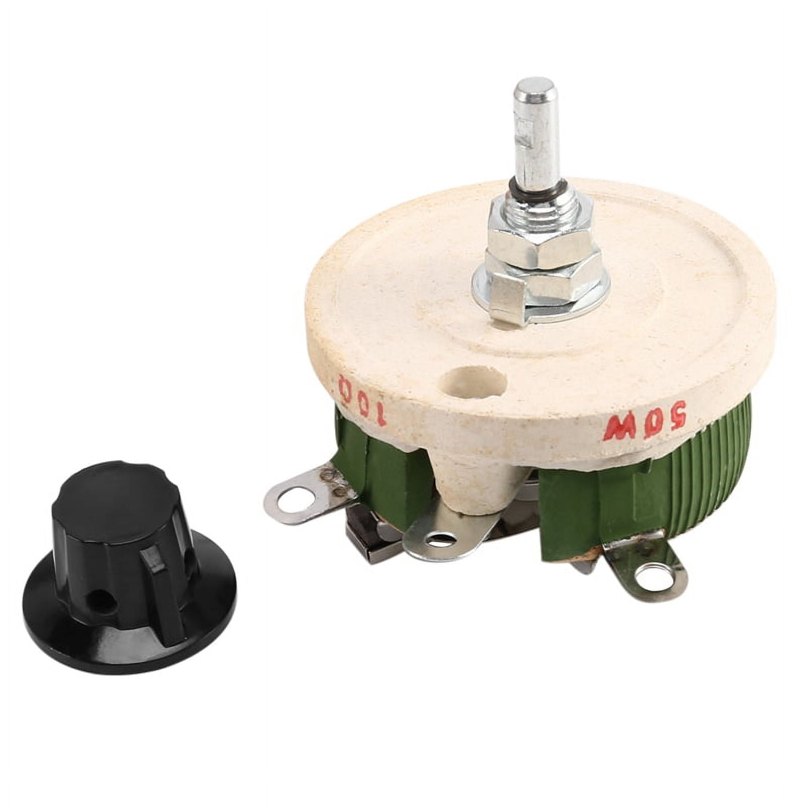 50W 10 Ohm Ceramic Potentiometer Variable Taper Pot Resistor Rheostat ...