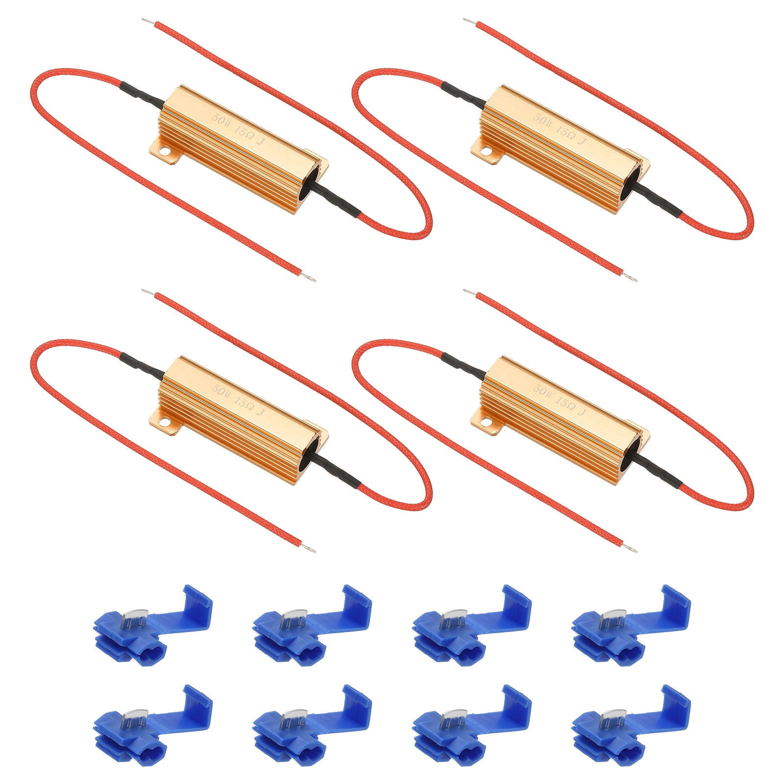 50W 15 Ohm Aluminum Shell Resistor 4Pcs Aluminum Housing Resistor with ...