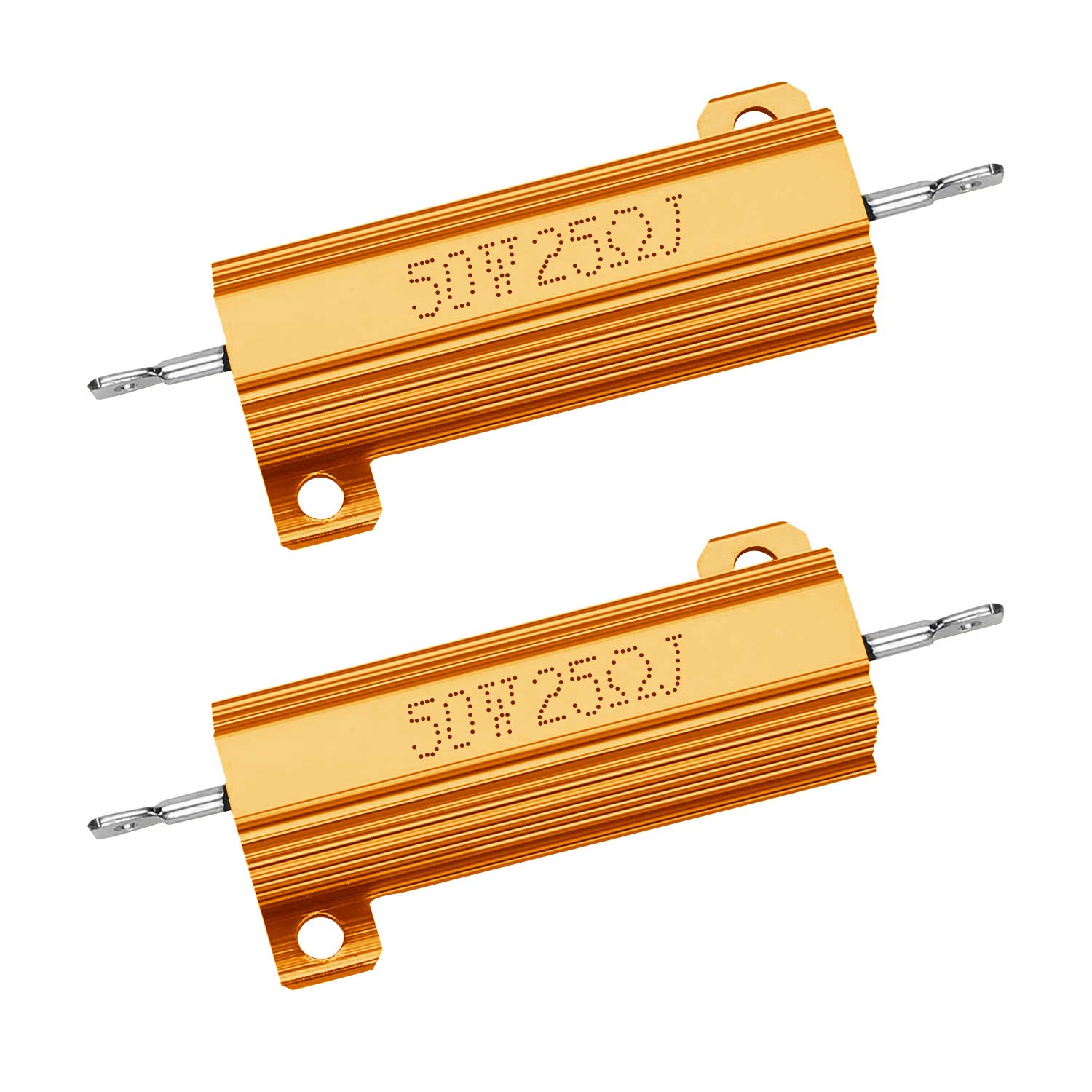 50W 25 Ohm Aluminum Case Resistor - Chassis Mounted Load Resistors (2 ...