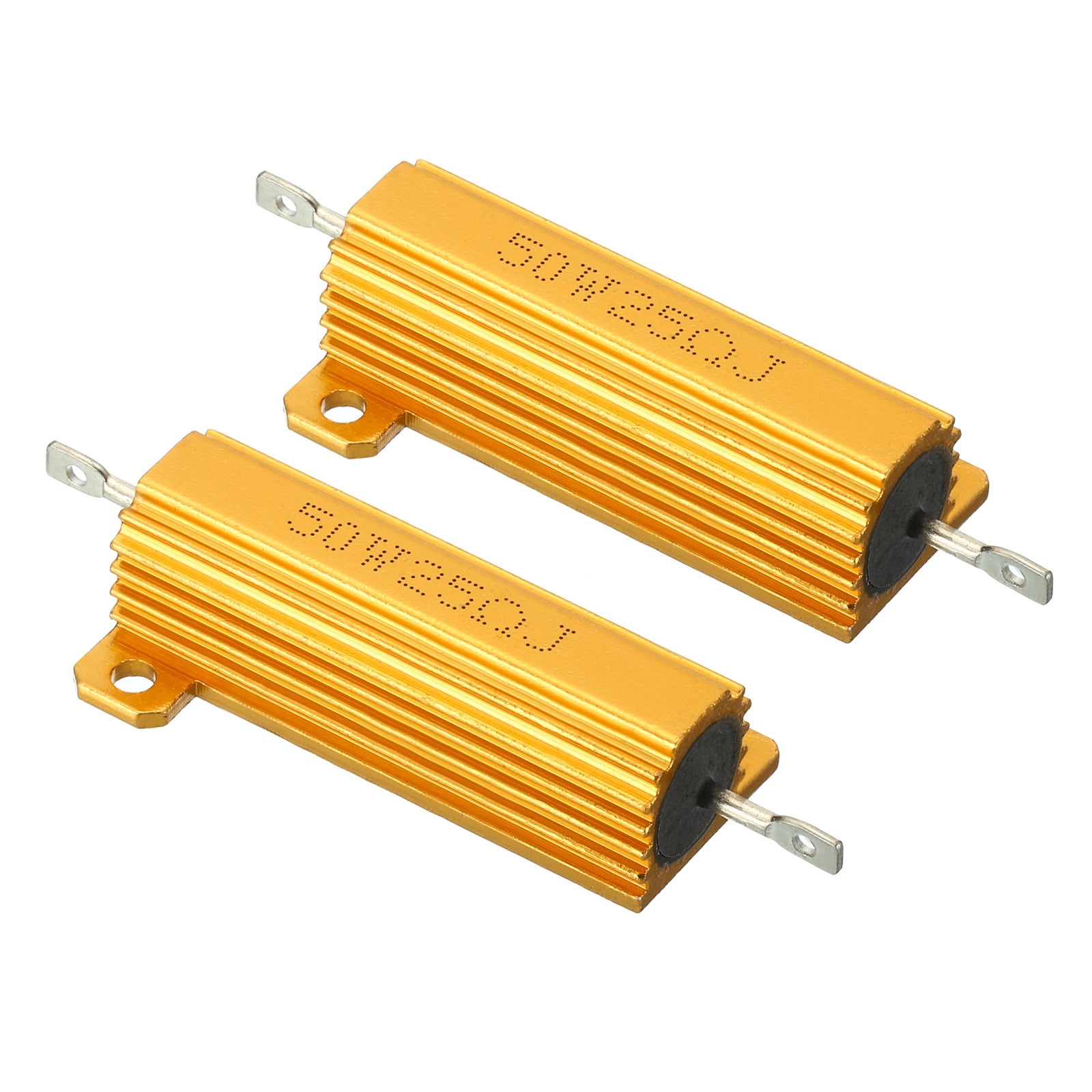 50W 25 Ohm Aluminum Shell Resistor, 2 Pack Aluminum Housing Resistor ...