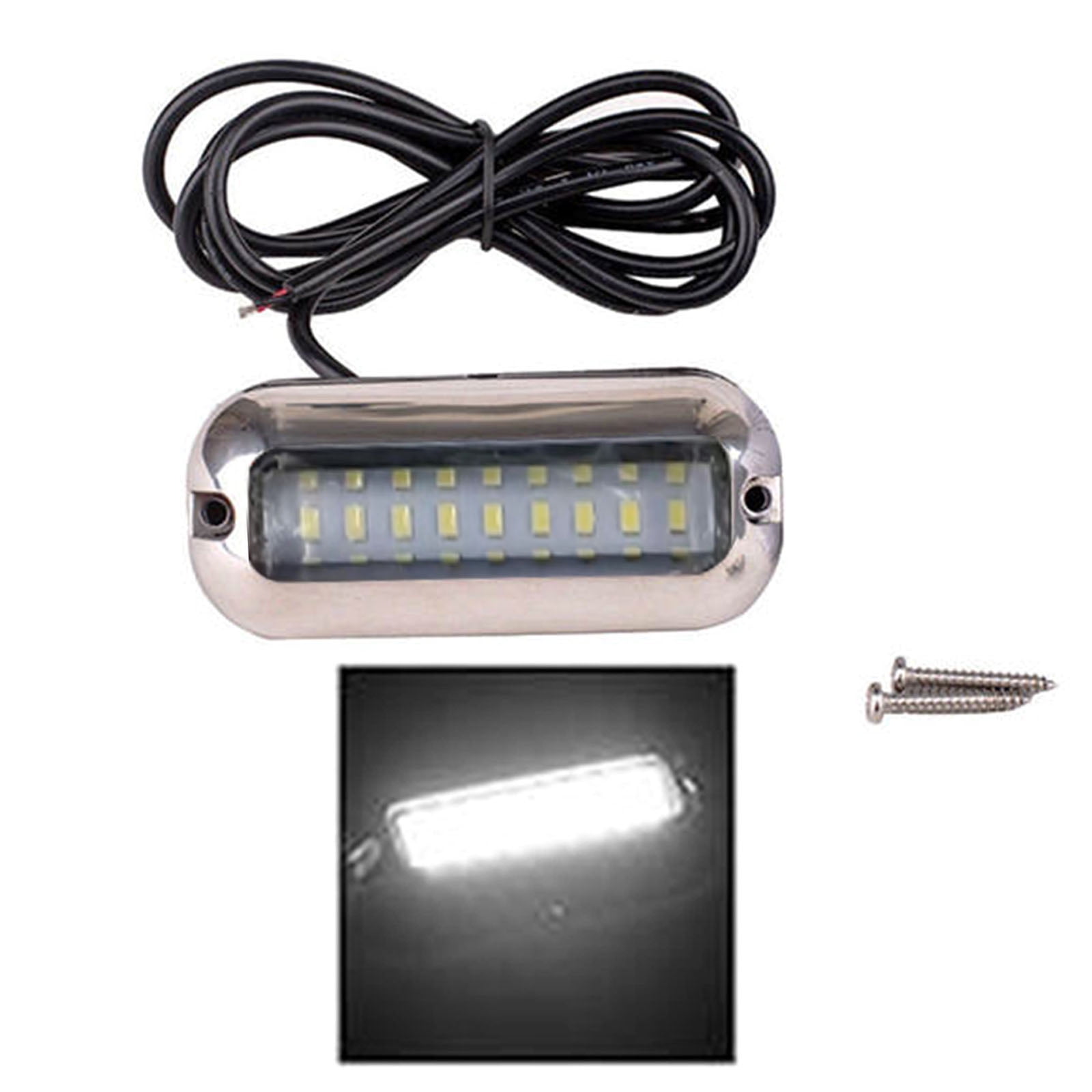 50W 27 LEDs Boat Transom Light Stainless Steel Waterproof Marine Boat ...