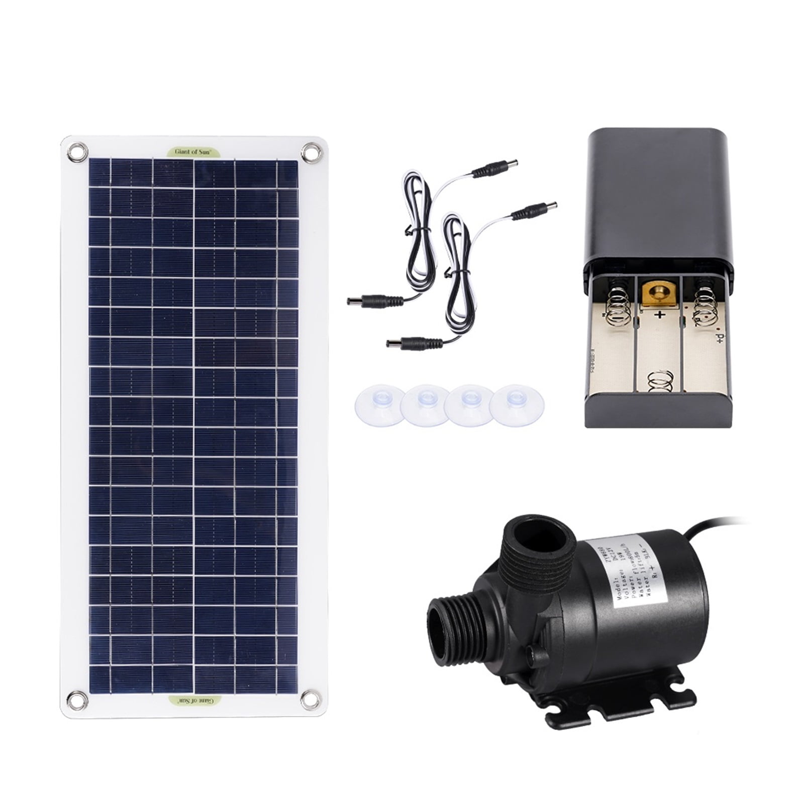 50W 800L/H Brushless Solar Power Water Pump Set Ultra-quiet Submersible ...