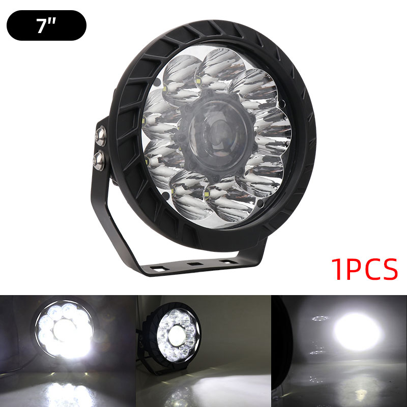 50W Car LED Worklight Light 5inch 7inch Round Work Bar High Power ...