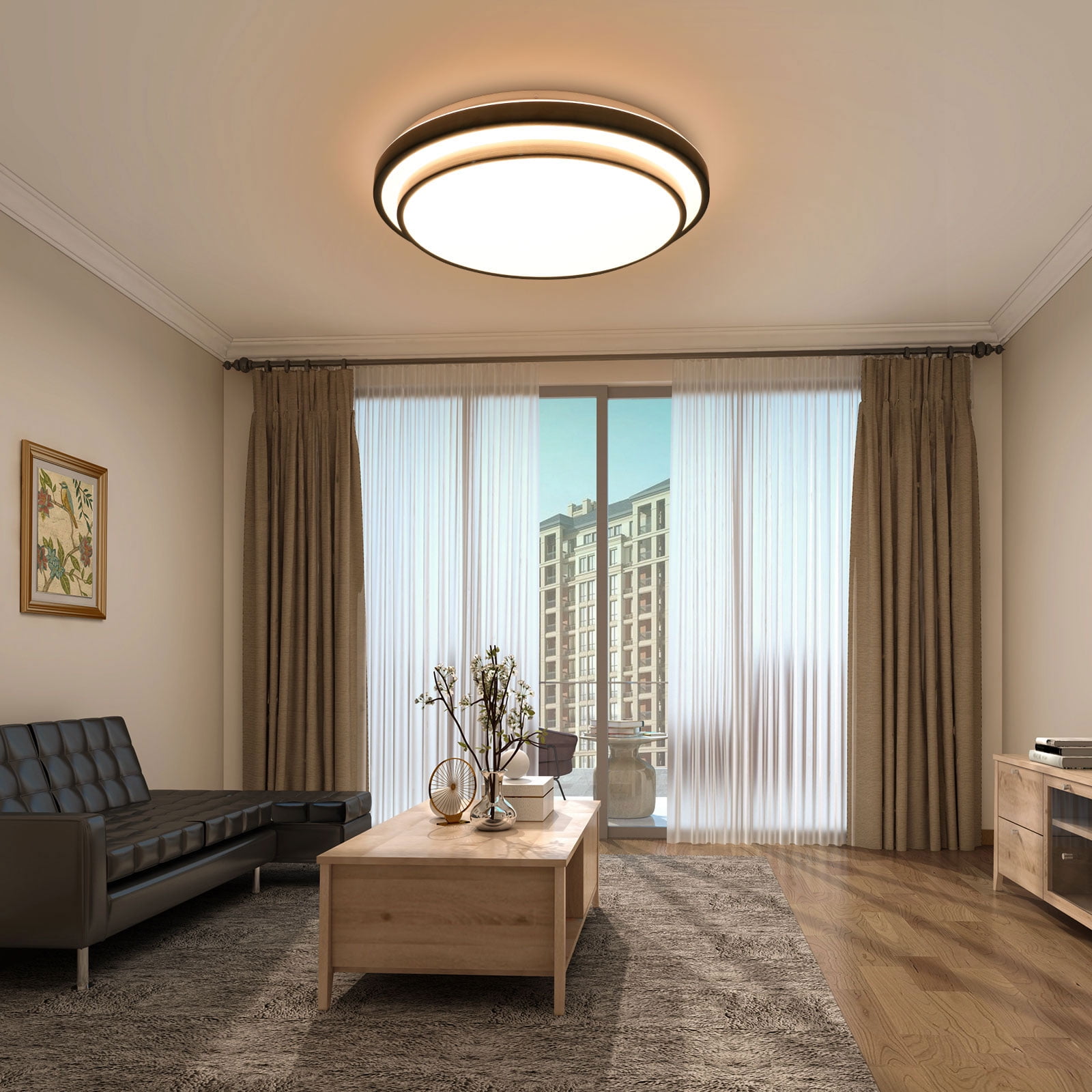 50W Ceiling Mount Round Ceiling Light, Ceiling Lamp, Dimmable LED ...