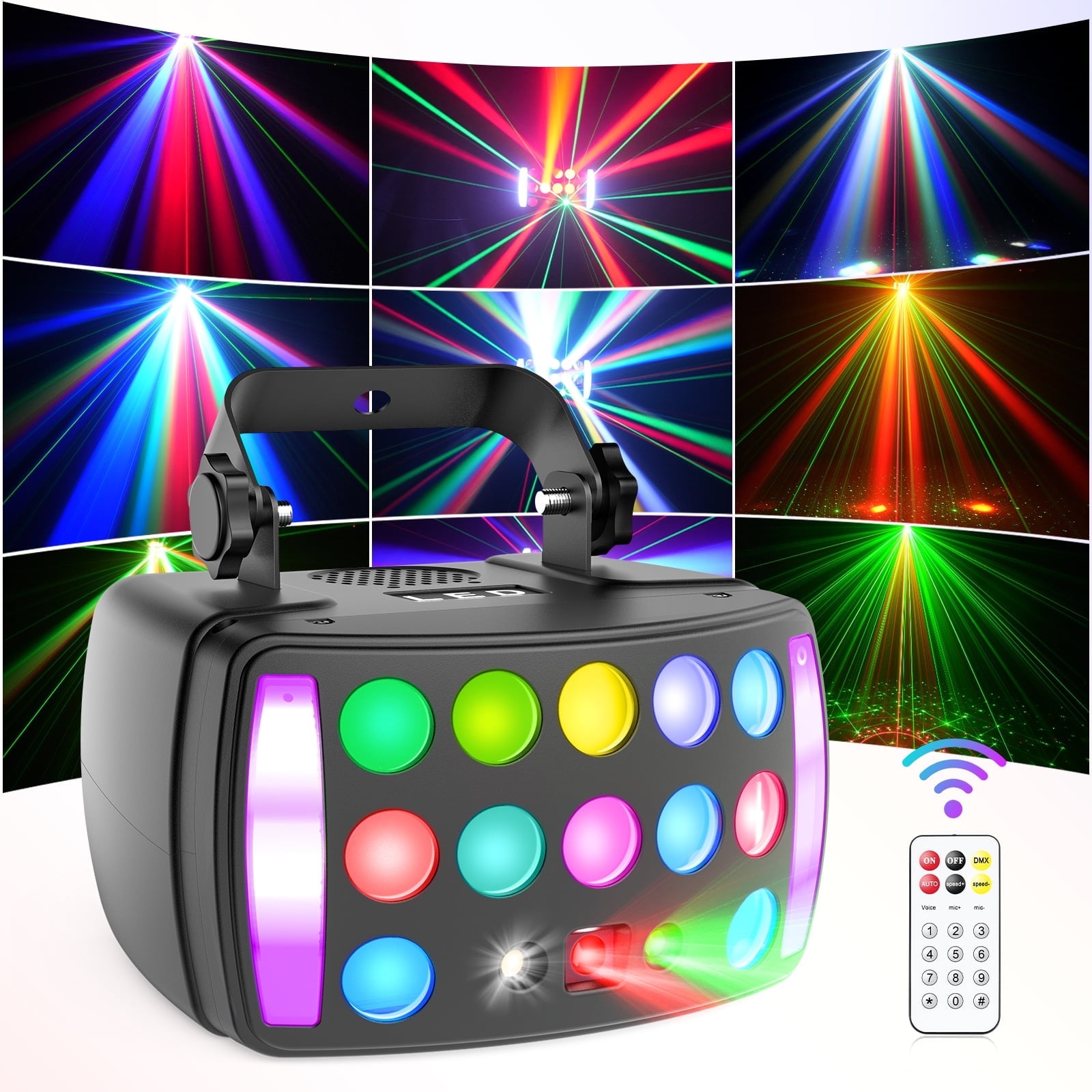 50W LED Laser Dance Light, Strobe Light with Remote for Club Stage ...