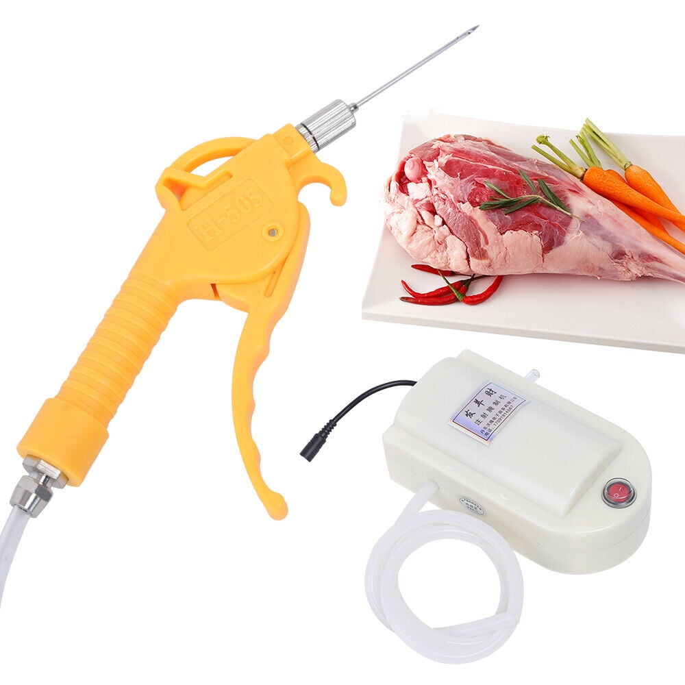 50W Kitchen Electric Pump Double Gun Meat Processor Injector Saline ...