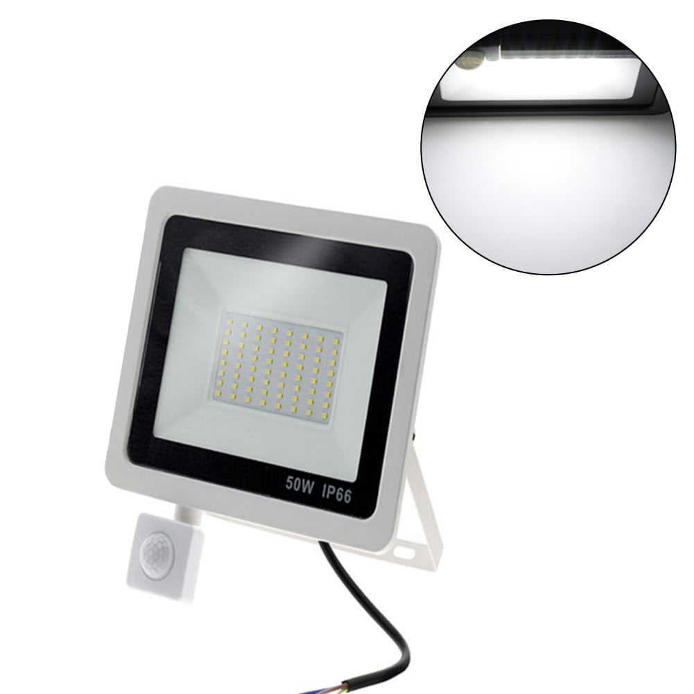 50W LED Flood Light PIR Motion Sensor IP65 Waterproof Wall Outdoor ...
